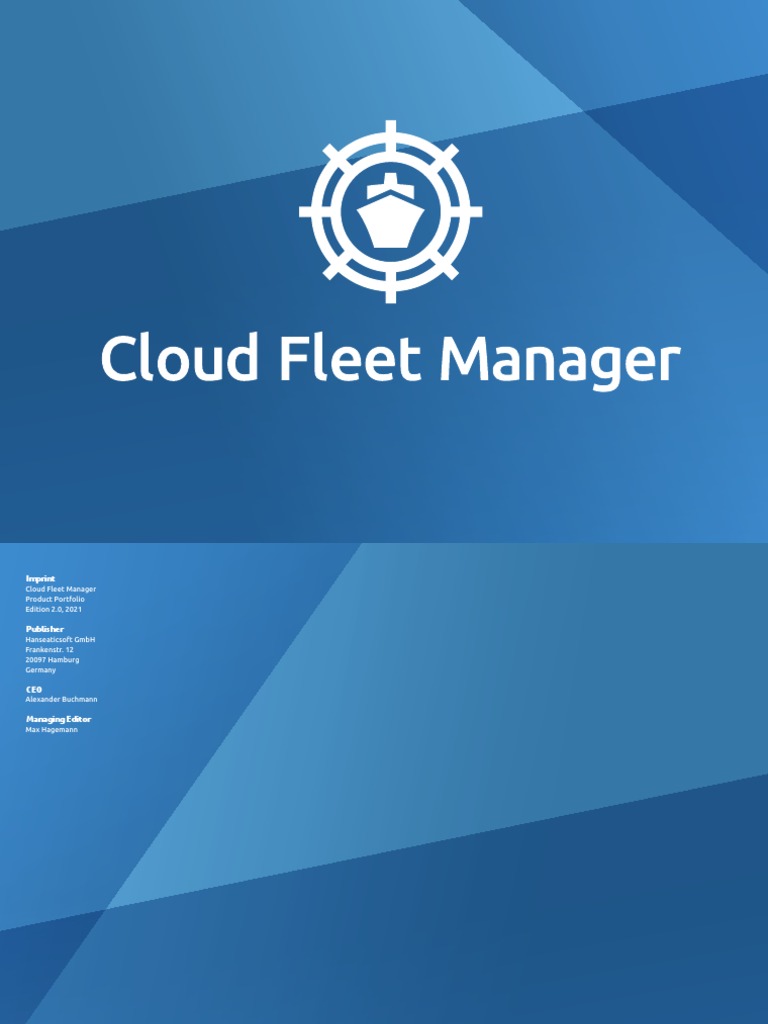 Hanseaticsoft Cloud Fleet Manager Product Portfolio | PDF