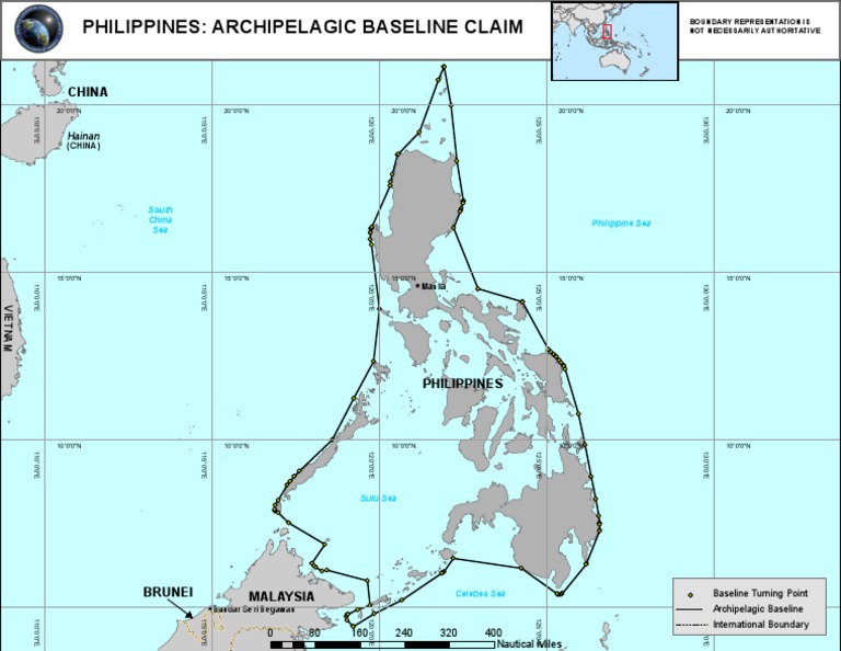 Philippines Map Archipelagic Baseline Pdf Asia Geography