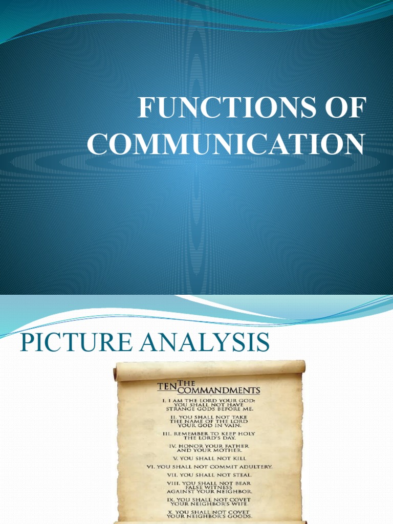 Functions of Communication | PDF | Nonverbal Communication | Communication