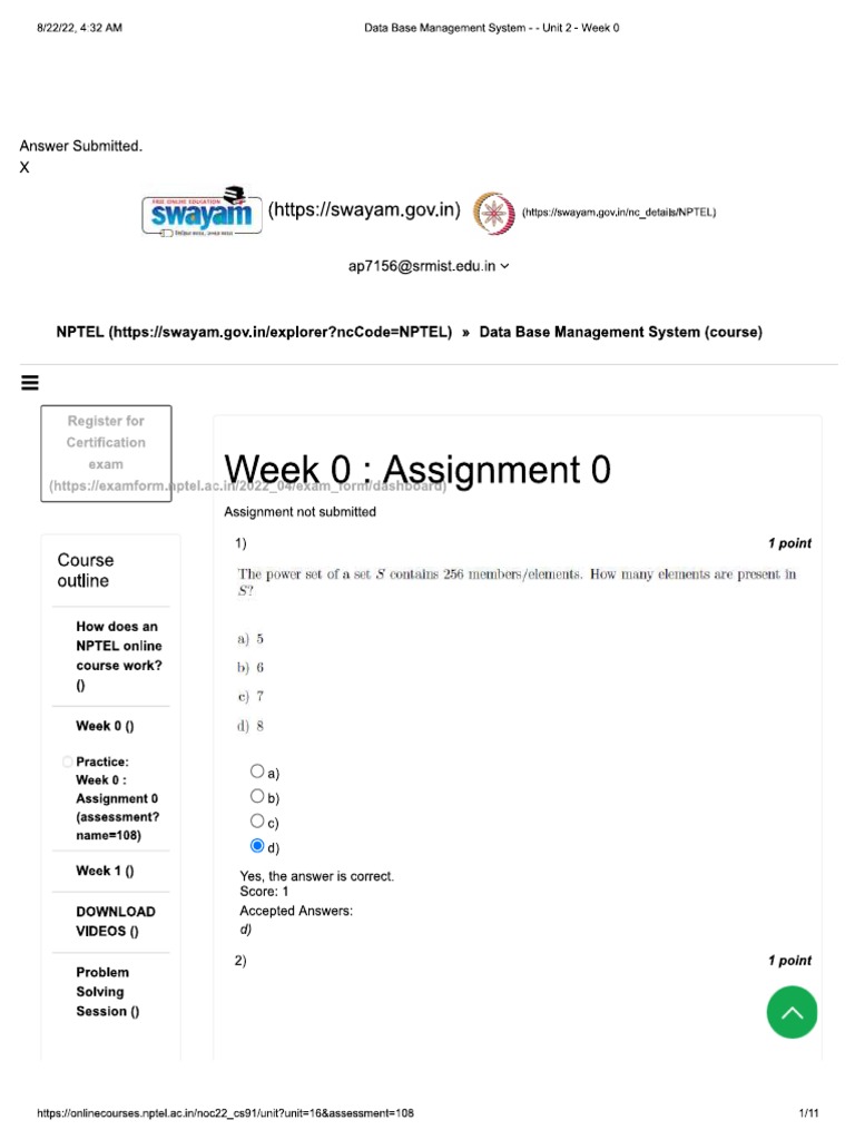 Dbms Week 0 Assignment Pdf 