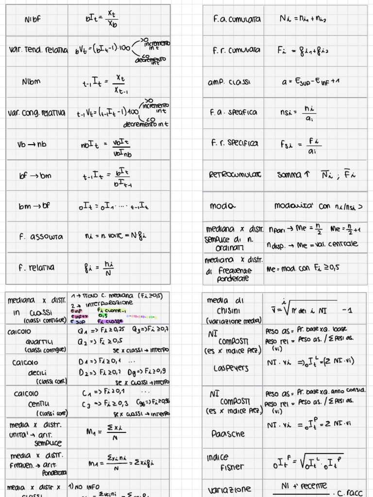 Formule Statistica | PDF