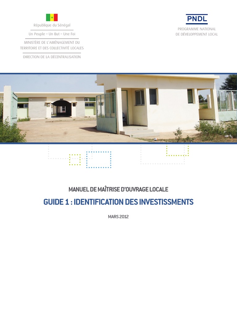 PNDL Manuel de Maitrise D Ouvrage Locale 1 Identification Des ...