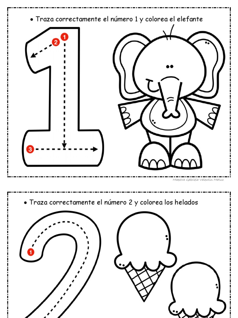 Numeros Del 1 Al 10 Preescolar | PDF