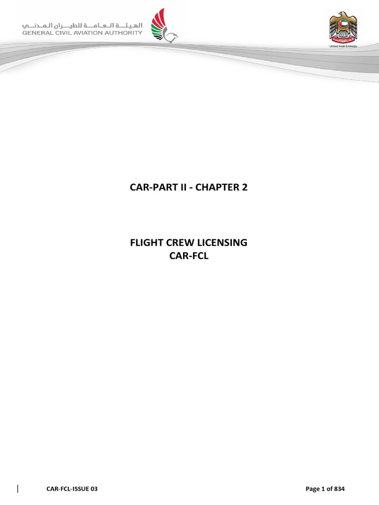 Car-Fcl Flight Crew Licensing - Issue 03 | PDF | Flight Instructor ...