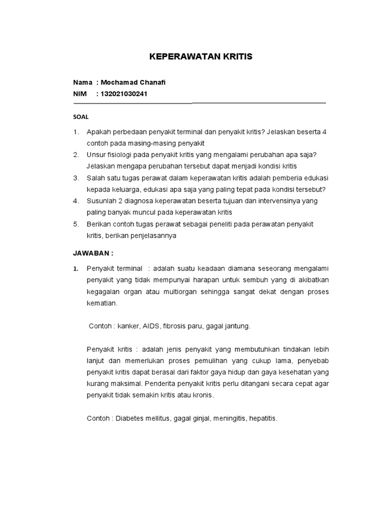 Keperawatan Kritis | PDF