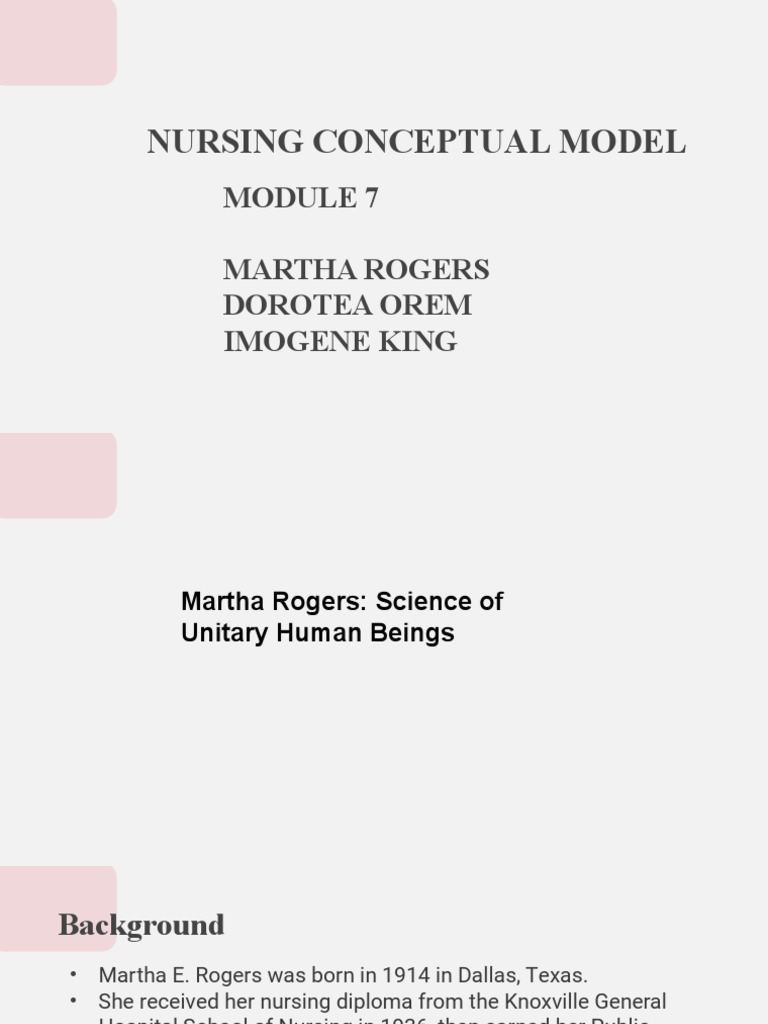 Nursing Conceptual Models Explained | PDF | Nursing | System