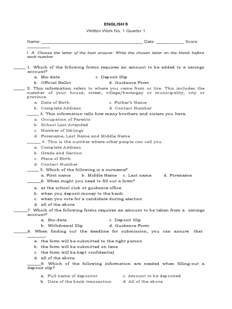 ENGLISH 5 Summative Test | PDF | Pupa | Butterfly