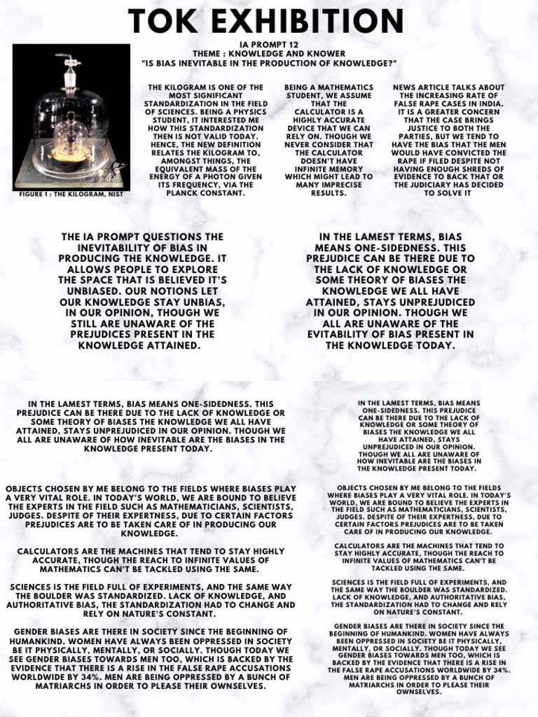 Ia Prompt 12 Theme: Knowledge and Knower "Is Bias Inevitable in The ...