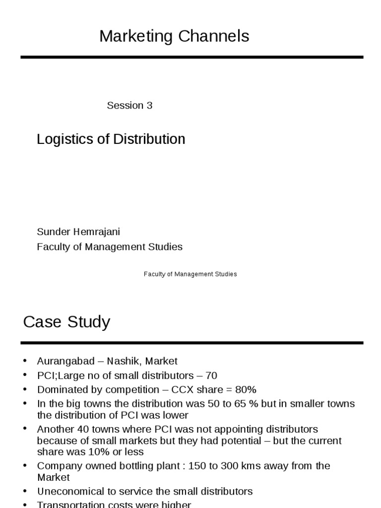 Logistics of Distribution Caselet 2 | PDF | Warehouse | Logistics