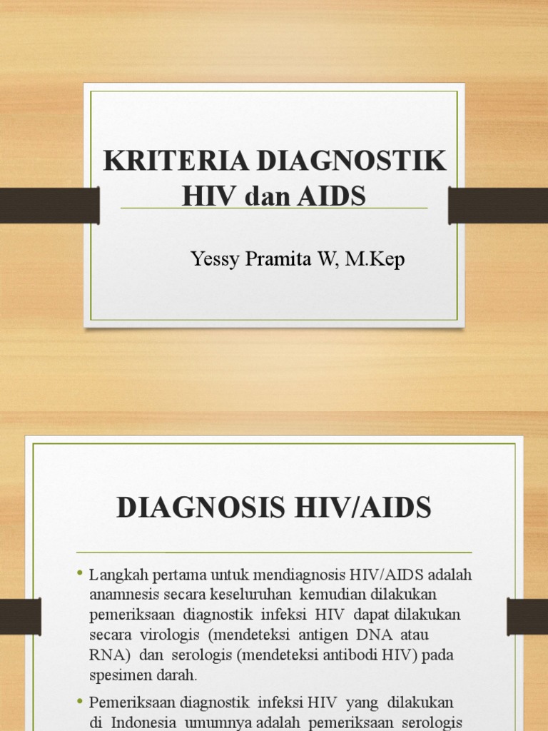 KRITERIA DIAGNOSTIK HIV Dan AIDS | PDF