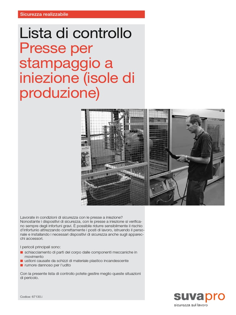 100526 SUVA Check List Presse Stampaggio Iniezione | PDF