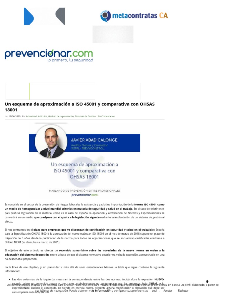 Esquema ISO 45001 | PDF | Business