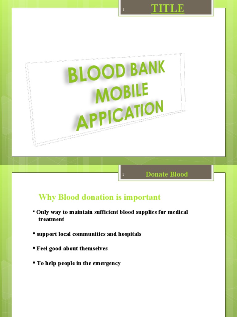 Blood Bank | Download Free PDF | Blood Donation | Mobile App