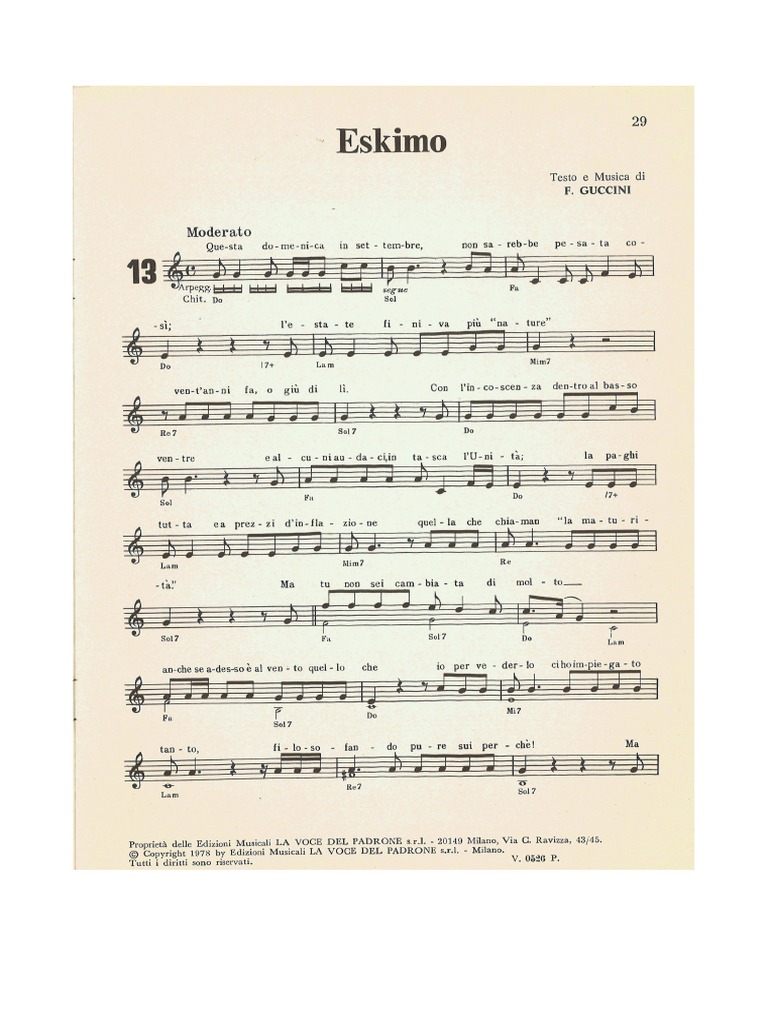 Spartito - Eskimo | PDF
