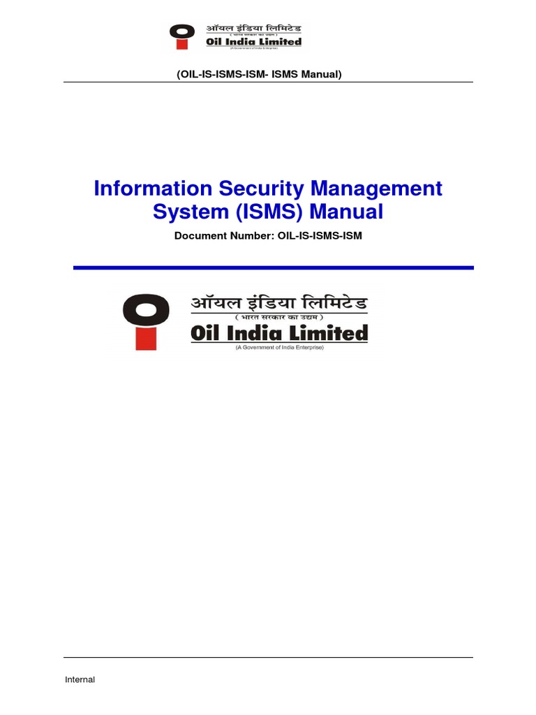 Isms Manual - Oil India | PDF | Information Security | Risk