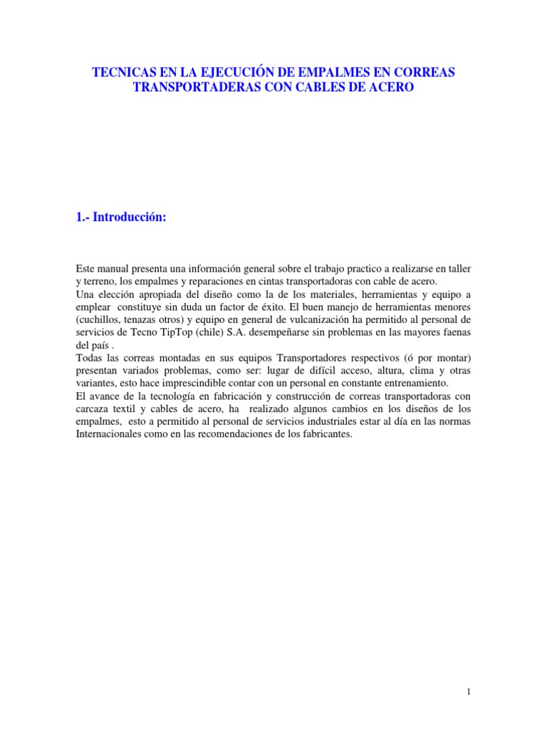 TipTop Tecnicas Empalmes | PDF