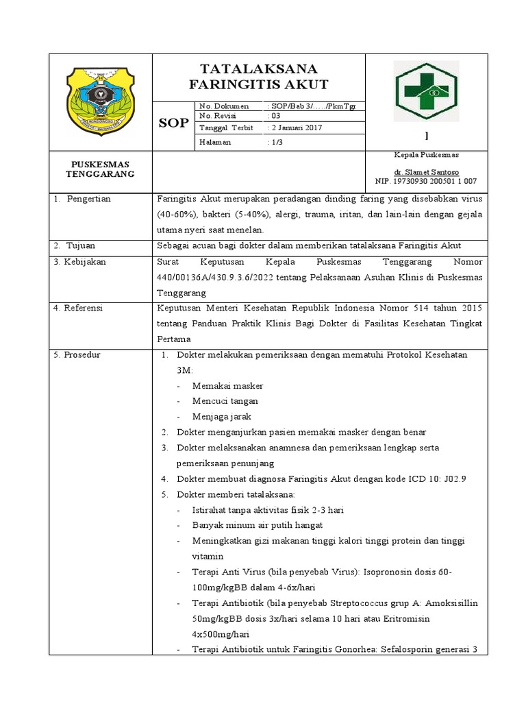 Tatalaksana Faringitis Akut | PDF