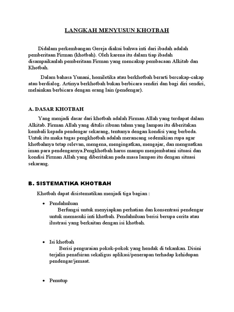 Penyusunan Khotbah | PDF | Karier & Perkembangan | Agama & Spiritualitas