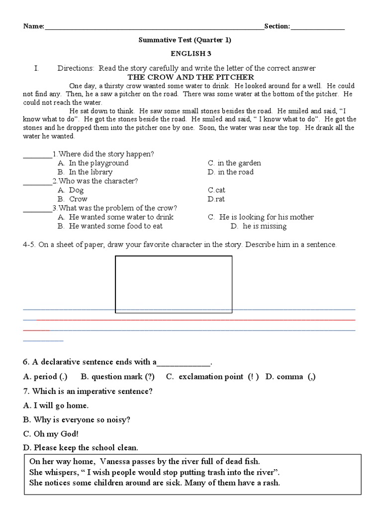 Summative Test (Quarter 1 | PDF | Noun | Word