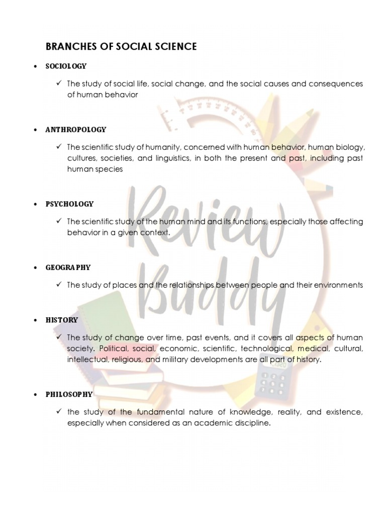 Branches of Social Science | PDF | Social Sciences | Science