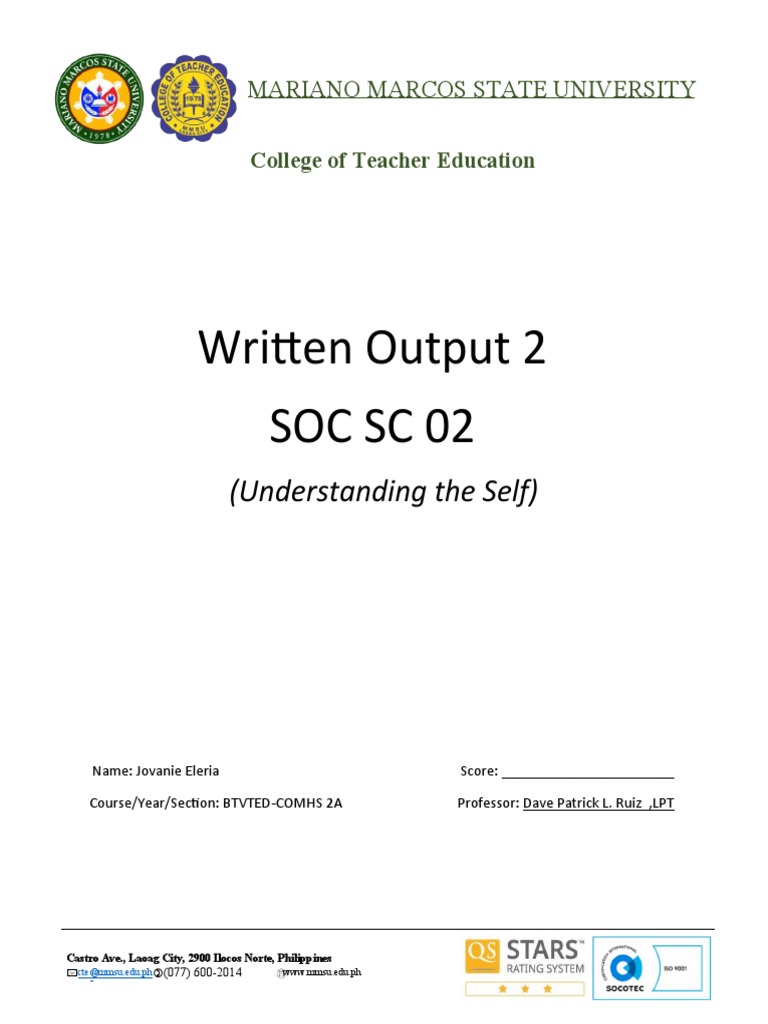 ELERIA, JOVANIE-BTVTED-COMHS 2A-Written Output 2 - SOCSC 02 | PDF ...