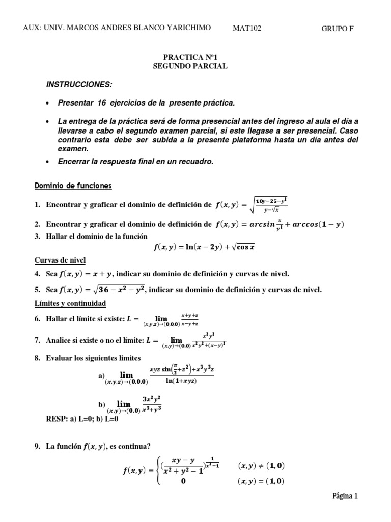 Practica1 - MAT102 Observaciones | PDF | Geometria plana) | Degradado