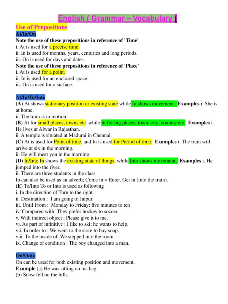 10th - 9th English Grammar | PDF