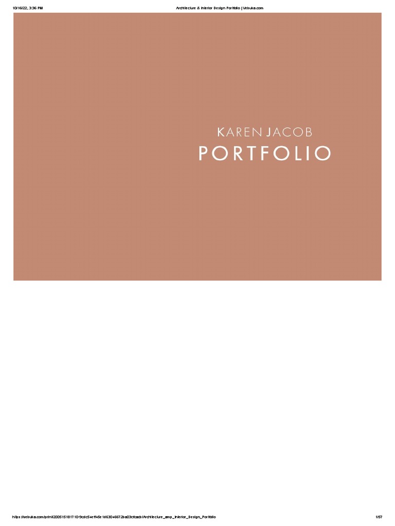 Architecture & Interior Design Portfolio | PDF