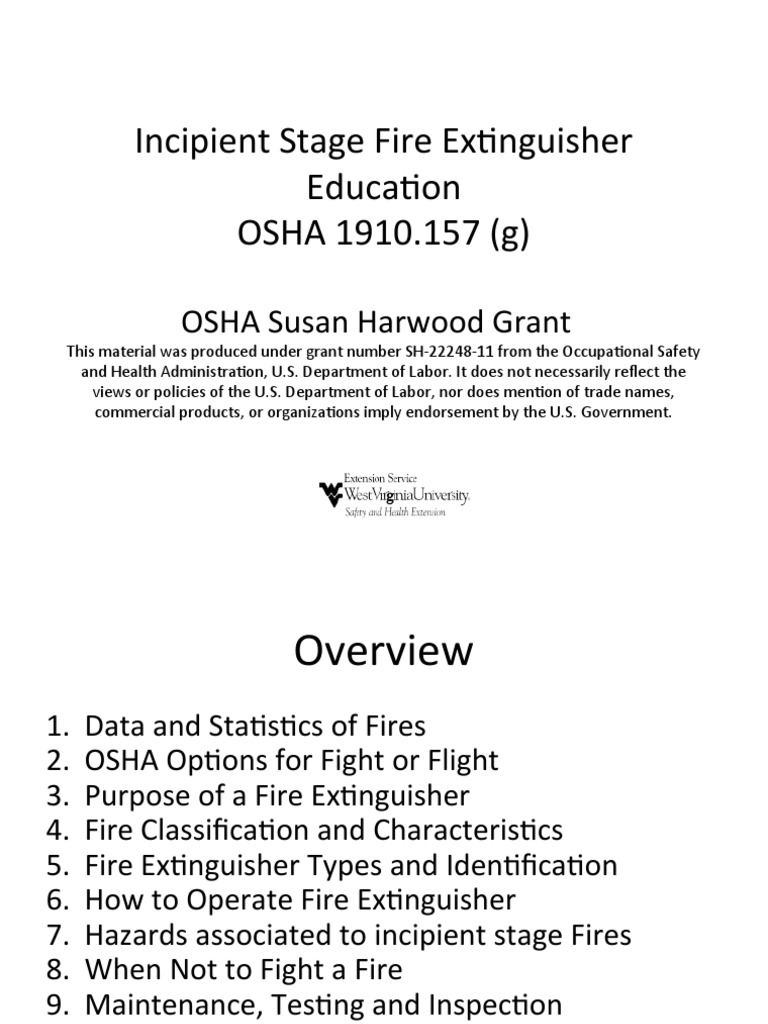 Incipient Fire Extinguisher Training | PDF | Fires | Safety