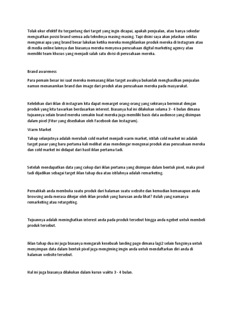 Tolak Ukur Efektif Itu Tergantung Dari Target Yang Ingin Dicapai | PDF