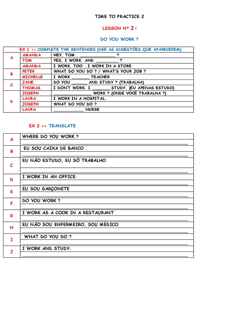 5 - Time To Practice 2 | PDF