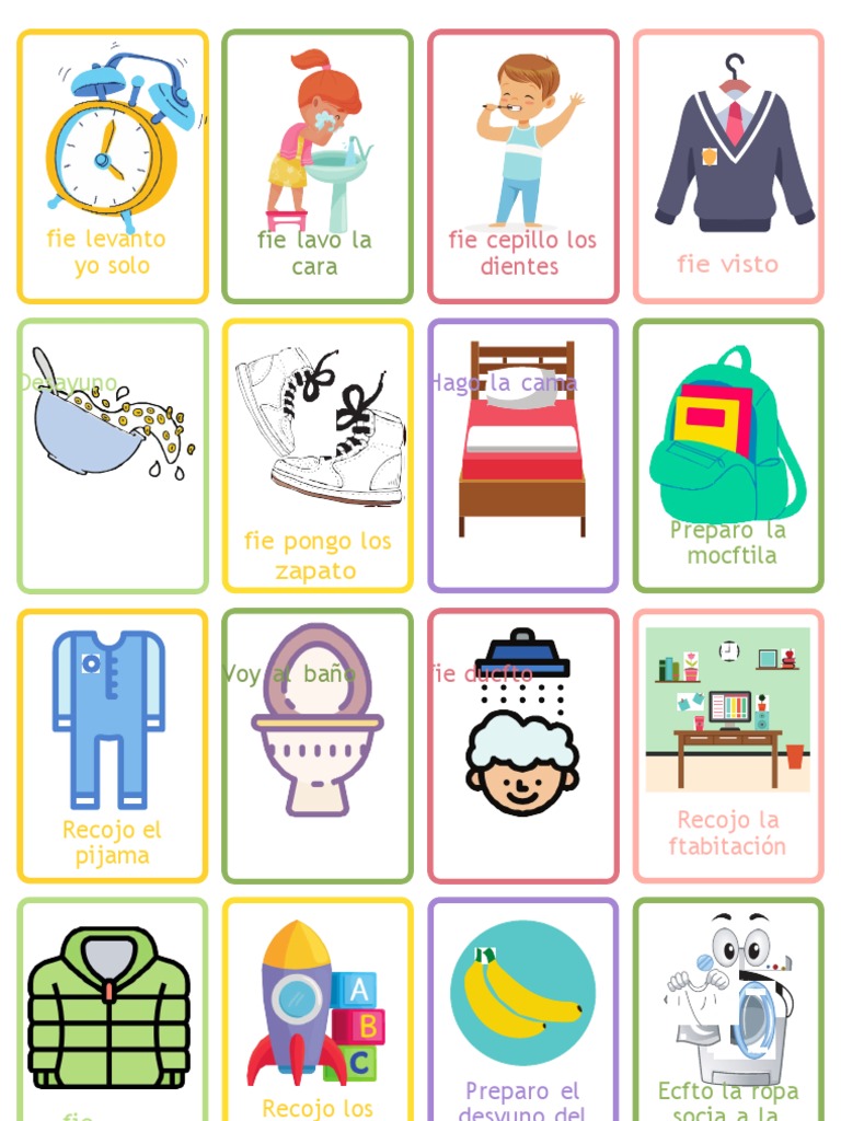 Pictogramas Con Tareas | PDF