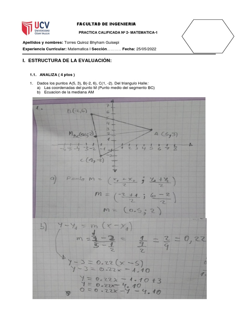 UCV Pract-Cali - 2-Mat-1 (C1-2022-1) | PDF | Métodos y materiales de enseñanza