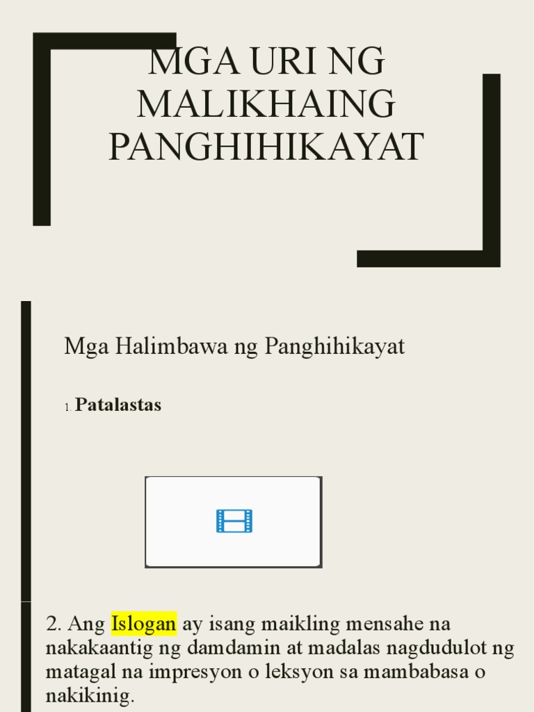 Mga Uri NG Malikhaing Panghihikayat | PDF