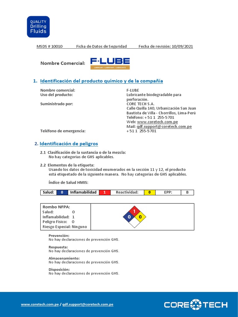 F Lube - Coretech | PDF | Residuos | Agua