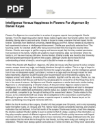 Analysis of "Flowers for Algernon" | PDF