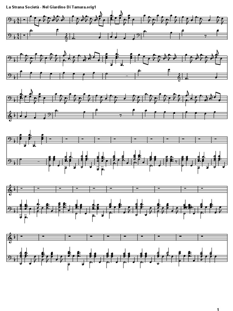 Nel Giardio Di Tamara | PDF