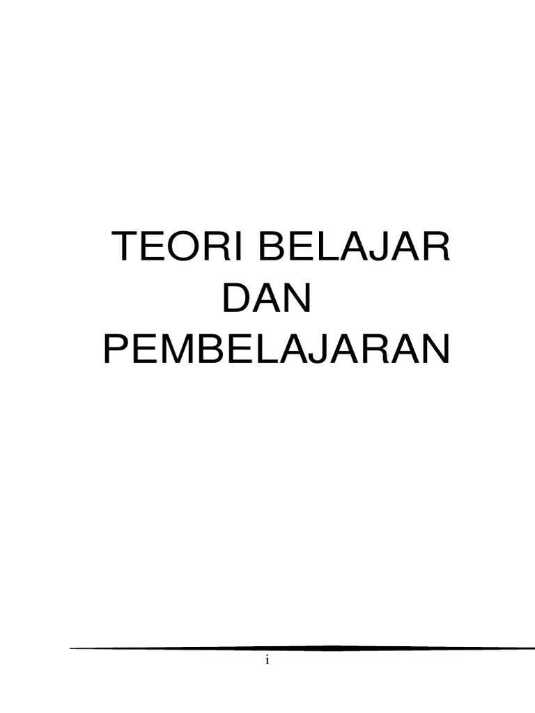 Edit-Teori Belajar Dan Pembelajaran (Danar) Lakeisha | PDF