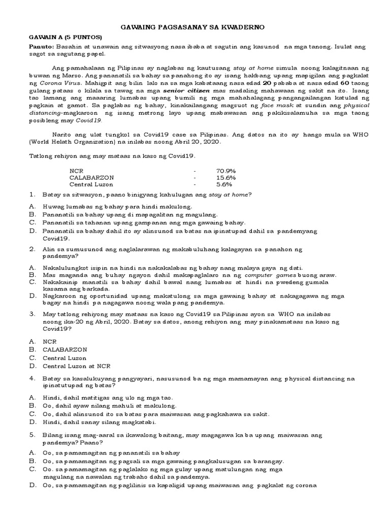 Gawain Sa Pagpapalawak NG Paksa | PDF