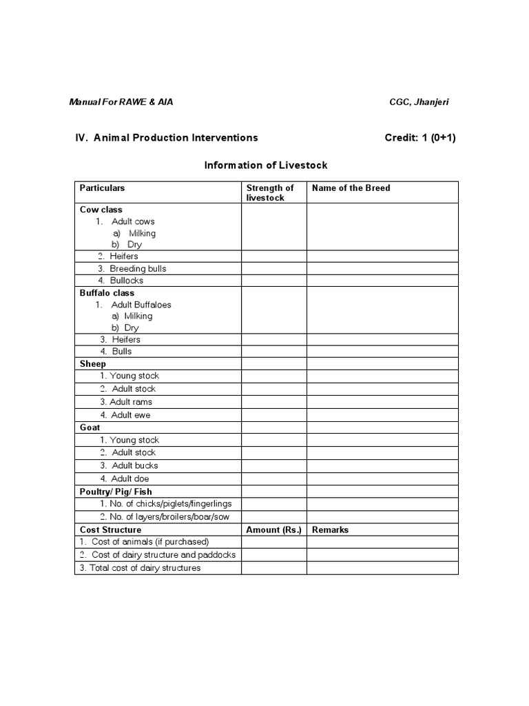 Livestock Management Guide | PDF | Sheep | Goat