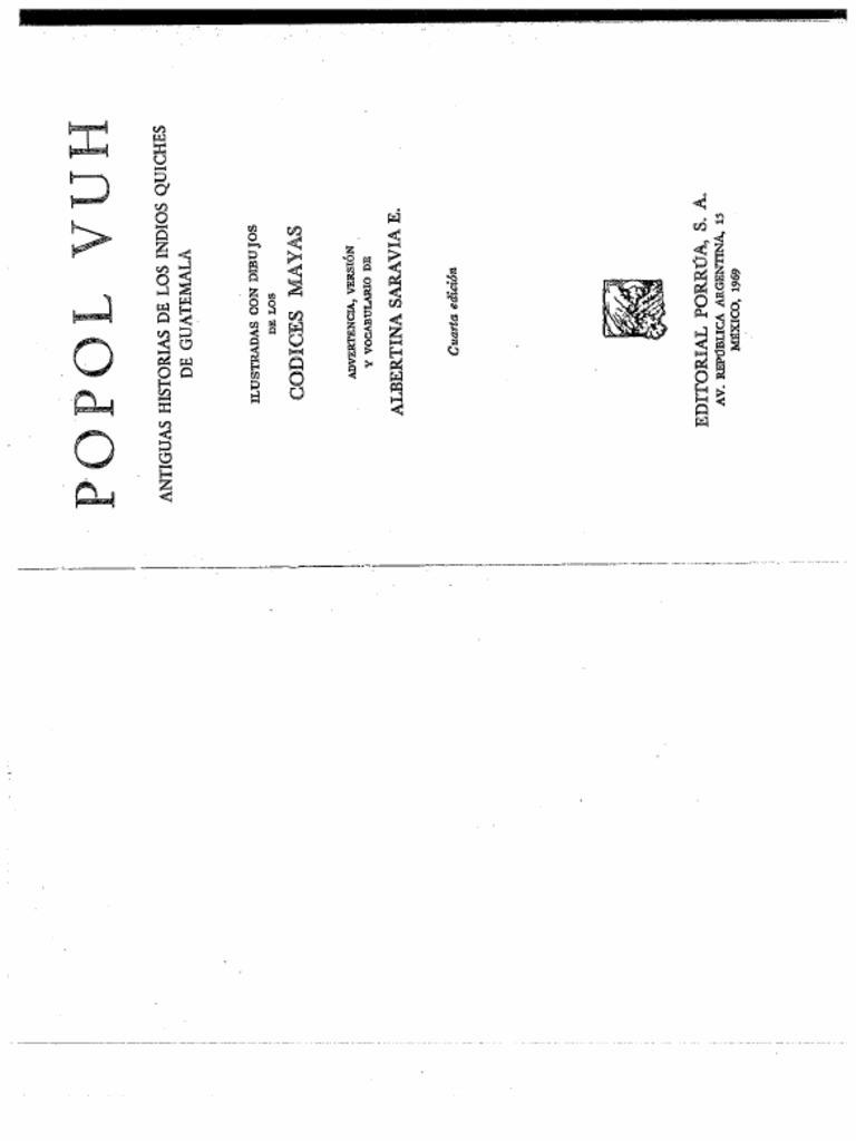 Popol Vuh 1 | PDF