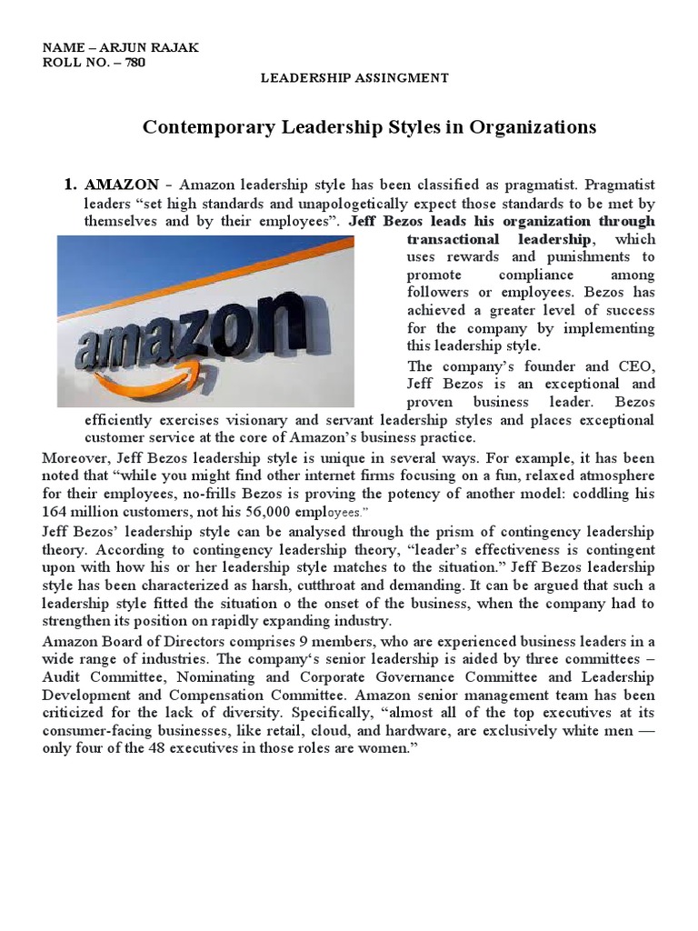 Company and Their Leadership Styles | PDF | Leadership | Elon Musk
