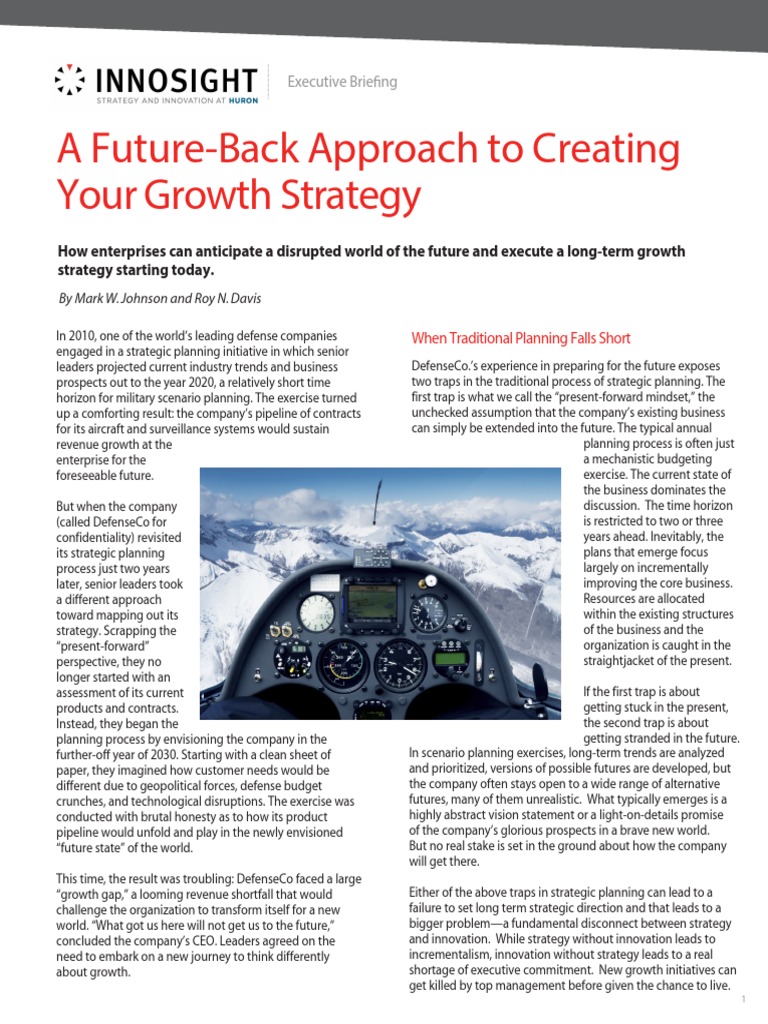A Future Back Approach To Creating Long Term Growth Strategy | PDF ...