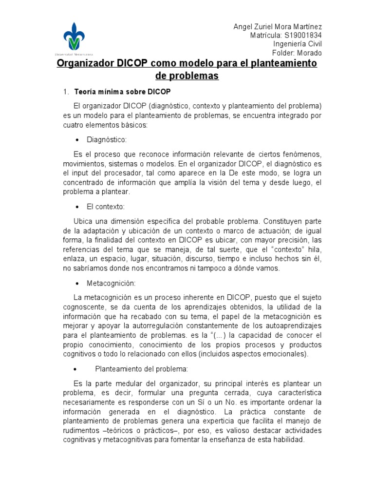 RESUMEN Del Modelo DICOP de Heriberto Antonio | PDF | Teoria de la ...