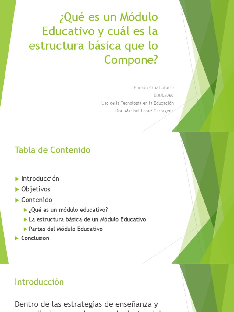 ¿Que Es Un Módulo Educativo y Cuál Es La Estructura Básica Que Lo ...