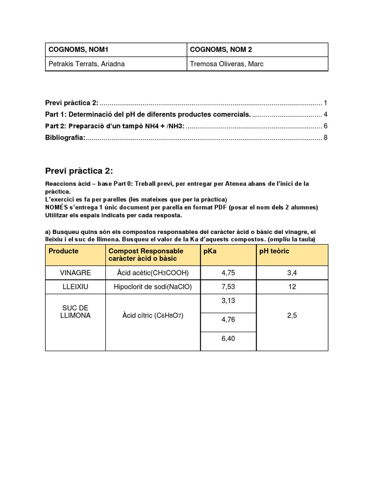 Practica 2 Quimica Eebe | PDF