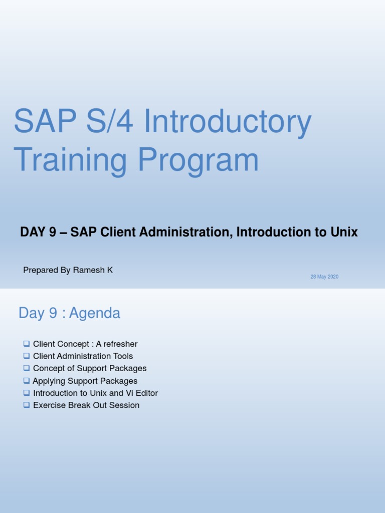 SAP S4 HANA - CLients - Upgrades - Day 9 | Download Free PDF | Computer File | Information ...