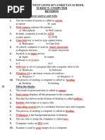 CBSE Class 3 Computer Practice Worksheet (11) - With Answers | PDF ...