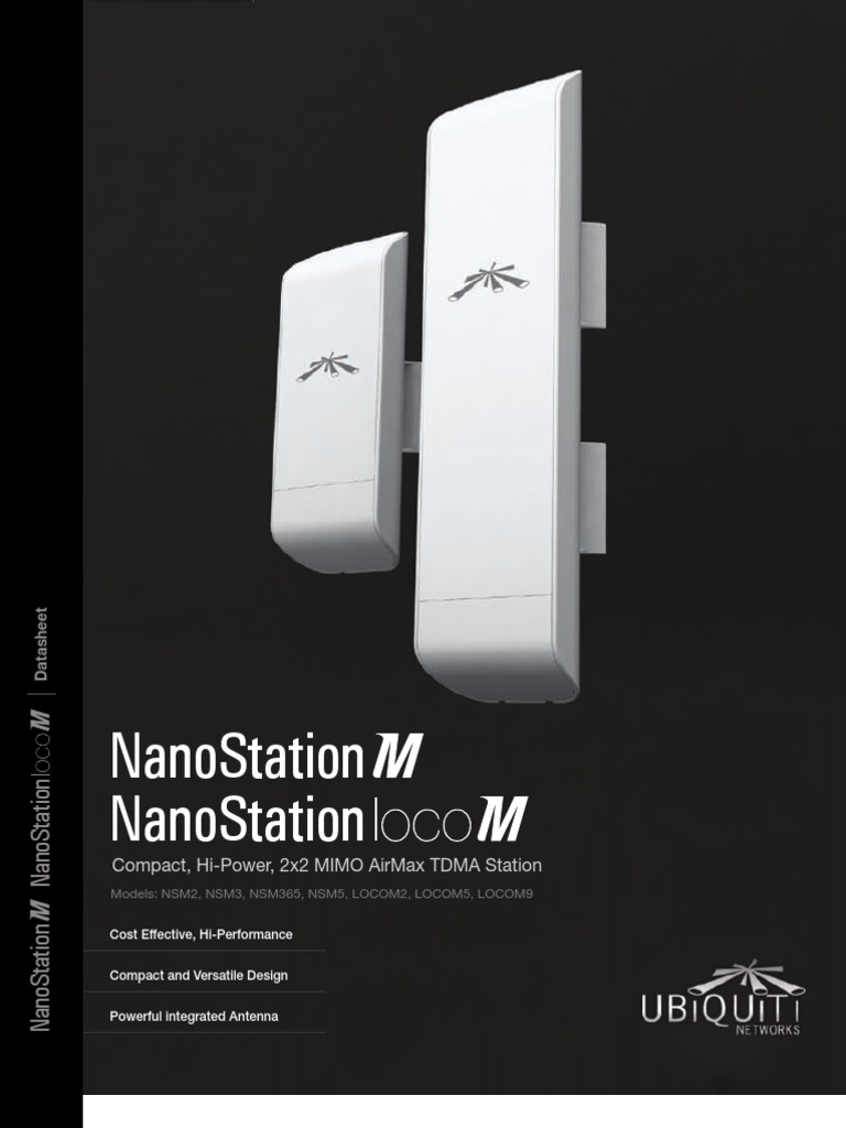 Datasheet Nano Ubnt | PDF | Science & Mathematics | Computers