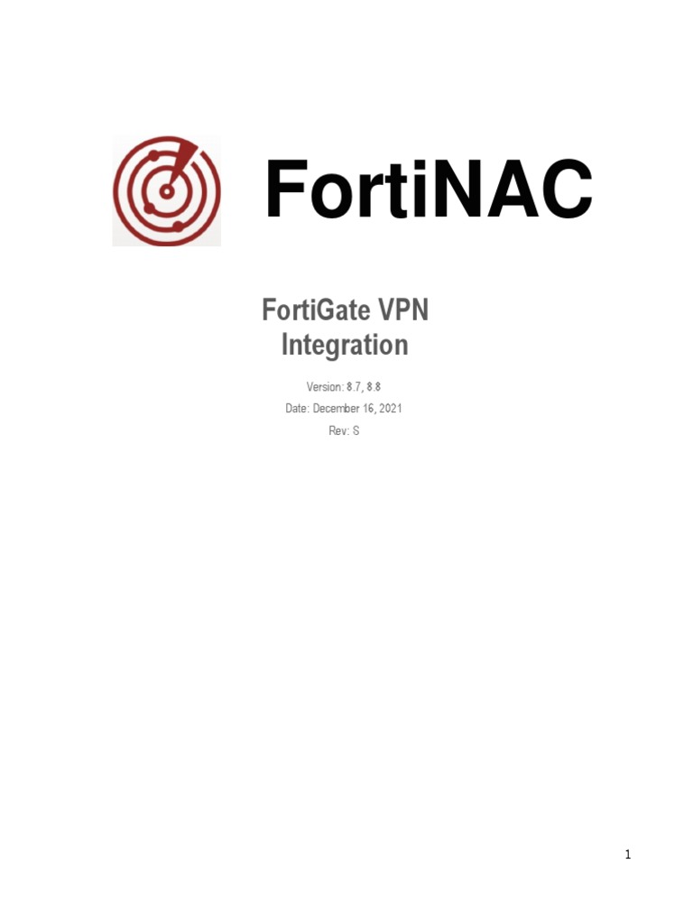 FortiNAC FortiGate VPN Integration | PDF | Radius | Virtual Private Network